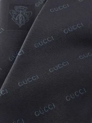 Gucci Gg 7cm Logo-jacquard Silk-twill Tie - Black