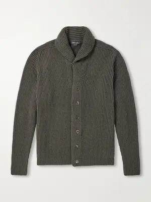 BEGG & CO. Yacht Cashmere Cardigan - Green