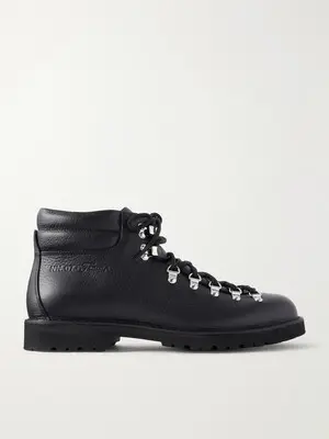 Nn07 Fracap M127 Textured Leather Hiking Boots - Black