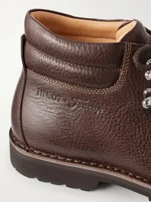 Nn07 Fracap M127 Textured Leather Hiking Boots - Brown