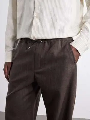 A KIND OF GUISE Samurai Wide-leg Wool-twill Drawstring Trousers