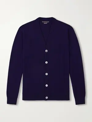BEGG & CO. Heriot Cashmere Cardigan - Blue