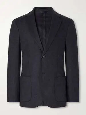 Sunspel Wool And Cashmere-blend Flannel Suit Jacket - Gray