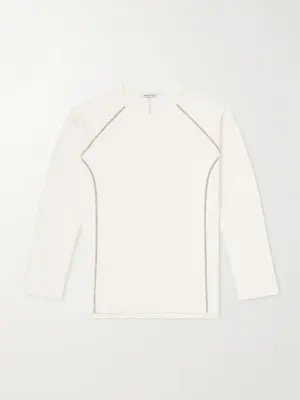 A KIND OF GUISE Fiscal Ribbed Cotton-terry T-shirt - Neutrals