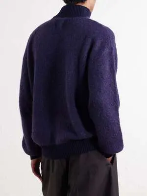 Aimé Leon Dore Wool-blend Felt Half-zip Sweater