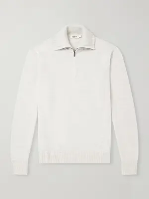 Altea Half-zip Virgin Wool Sweater - Gray