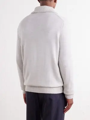 Altea Half-zip Virgin Wool Sweater - Gray