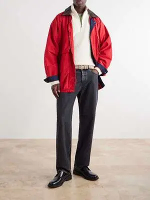 Aimé Leon Dore Felted Wool-blend Half-zip Sweater
