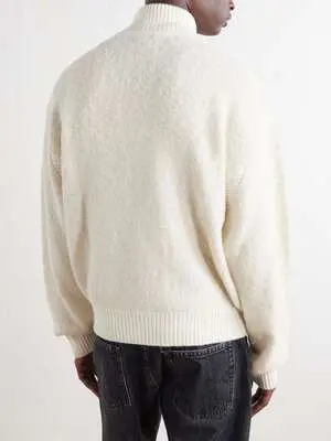 Aimé Leon Dore Felted Wool-blend Half-zip Sweater