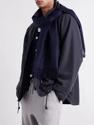 BEGG & CO. Arran Fringed Brushed-cashmere Scarf