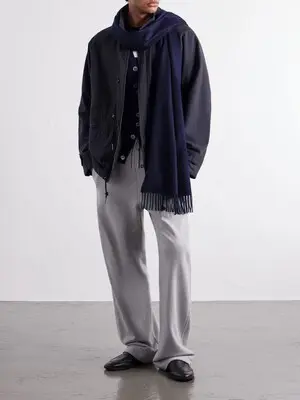 BEGG & CO. Arran Fringed Brushed-cashmere Scarf