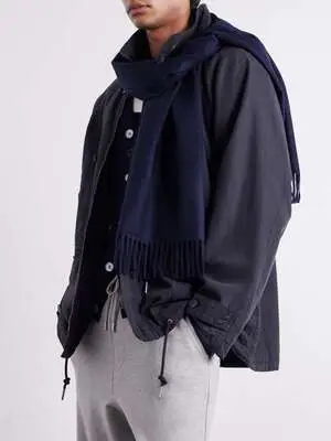 BEGG & CO. Arran Fringed Brushed-cashmere Scarf