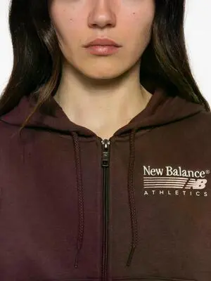 NEW BALANCE Logo-print Cropped Hoodie
