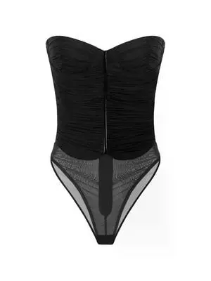 Elisabetta Franchi Bodysuit In Stretch Jersey Fabric - Black