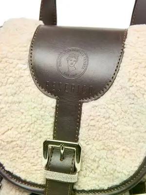 Peserico Shearling-effect Buckled Backpack