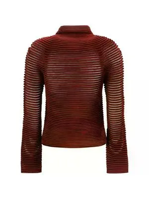 Giorgio Armani Ottoman Ribbed Zip-up Cardigan
