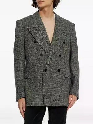 Dolce & Gabbana Sinatra Double-breasted Jacket In Birdseye Wool Blend