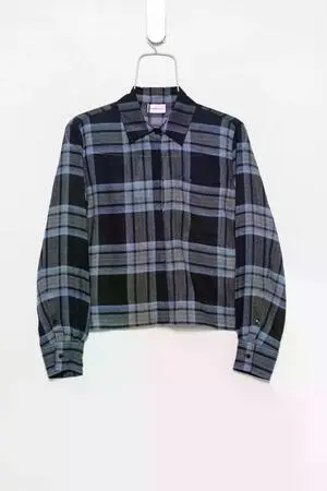 Marella Check-pattern Tie-neck Shirt - Blue