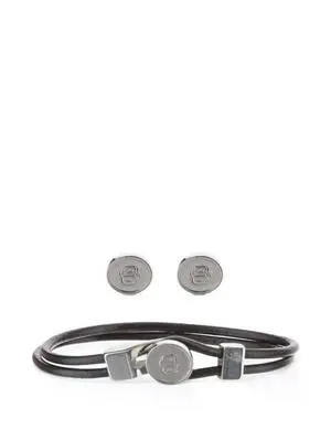 BOSS Bracelet And Cufflinks Set - Silver