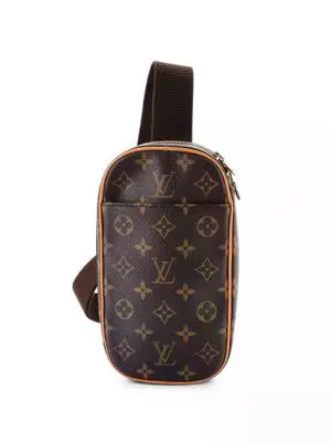 LOUIS VUITTON Pochette Gange Monogram Canvas Belt Bag - Brown