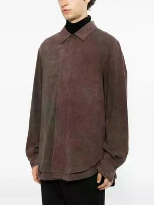 ZIGGY CHEN Faded-effect Concealed-fastening Shirt