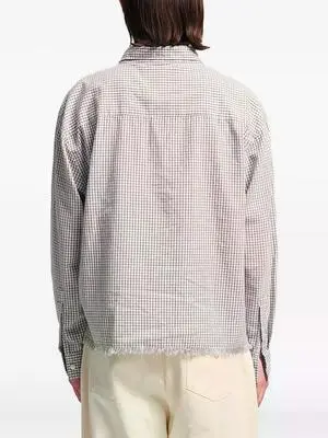 BRAM’S FRUIT Gingham Distressed-effect Shirt