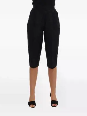 Dolce & Gabbana Brocade Capri Shorts - Black