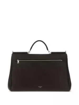 Dolce & Gabbana My Sicily Grained-leather Tote Bag - Brown
