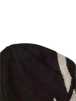 Y3 Ribbed-knit Intarsia Beanie Hat