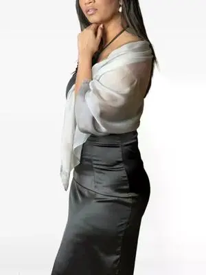 ELIZABETTA Sophia Silk Scarf - Grey