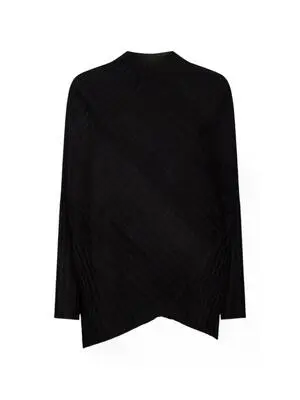 ELENA MIRÒ Ribbed-knit Asymmetric-hem Sweater