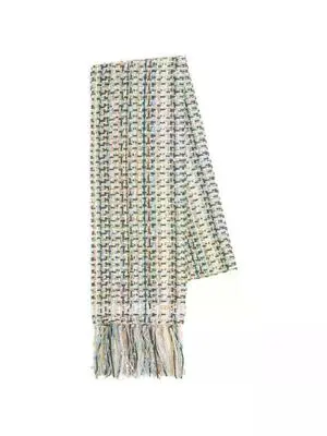 Valentino Garavani Vlogo Signature Wool And Cashmere Scarf - Neutrals