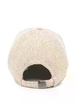 MC2 SAINT BARTH Herringbone-pattern Embroidered-logo Baseball Cap