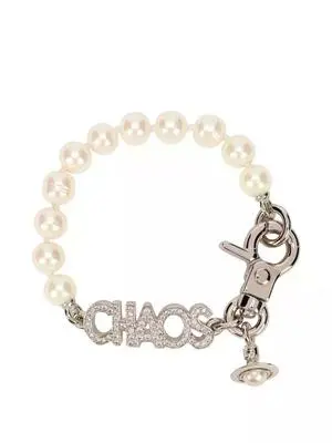VIVIENNE WESTWOOD Orb-pendant Faux-pearl Bracelets - Silver