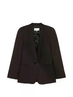 MAISON MARGIELA Collarless Four-stitch Jacket - Brown