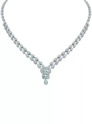 ARZANO Diamond Pear Necklace - Silver