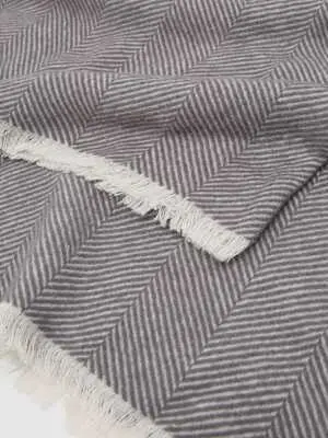 REISS Hallie Herringbone Scarf With Wool