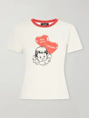 WILLY CHAVARRIA Payasadas! Printed Cotton-jersey T-shirt - Neutrals