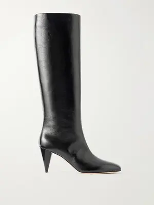 Victoria Beckham Maverick 80 Leather Knee Boots - Black