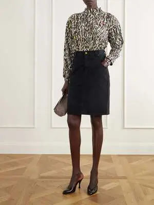 WILLY CHAVARRIA Cheetah Logo-embroidered Print Cotton-jersey Bodysuit