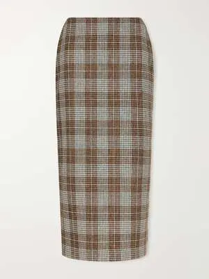 Giuliva Heritage The Virginia Checked Wool Knee-length Skirt - Multi