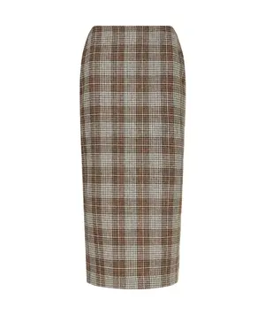 Giuliva Heritage The Virginia Checked Wool Knee-length Skirt - Multi
