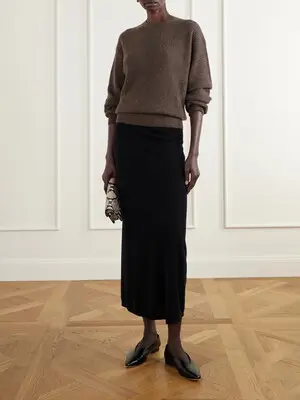Eterne Brock Waffle-knit Cashmere Sweater