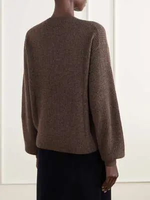 Eterne Brock Waffle-knit Cashmere Sweater