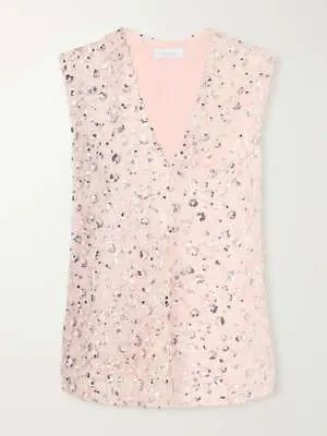 Rabanne Haut Bead And Sequin-embellished Crepe Blouse - Multi