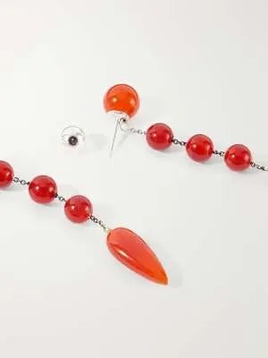SOPHIE BUHAI Phoenician Small Sterling Silver And Carnelian Beaded Earrings