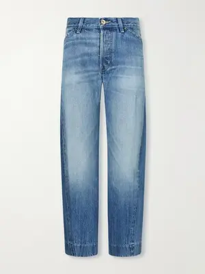 RÙADH The Bijou Cropped Recycled Low-rise Straight-leg Jeans - Blue