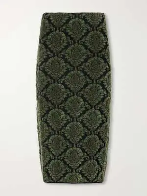 SHUSHU/TONG Cotton-blend Jacquard Midi Pencil Skirt - Multi