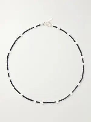 SOPHIE BUHAI Night Sky Sterling Pearl And Onyx Beaded Necklace - Silver