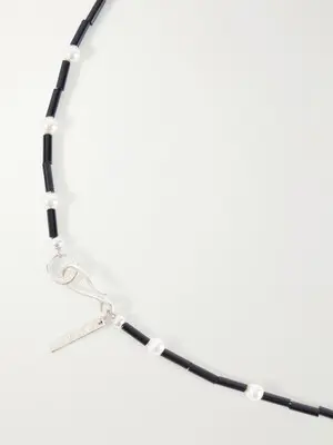 SOPHIE BUHAI Night Sky Sterling Pearl And Onyx Beaded Necklace
